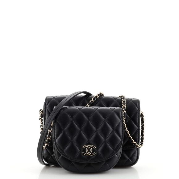 CHANEL | Bags | Chanel Side Packs Crossbody Bag Quilted Lambskin Small ...
